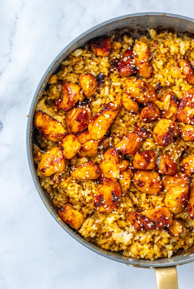 Japanese BBQ Chicken Fried Rice - Super Tasty